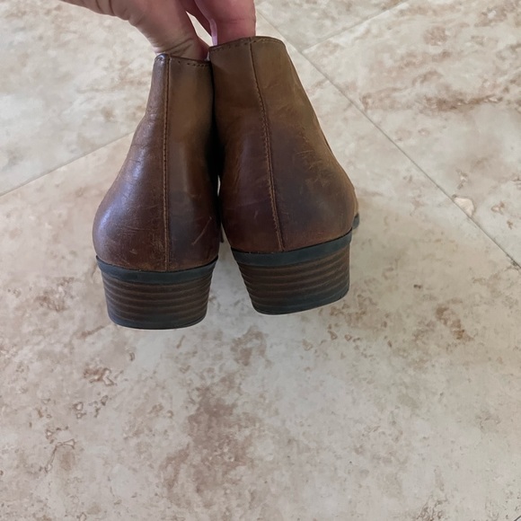 Clarks | Shoes | Clarks Honey Brown Leather Booties | Poshmark